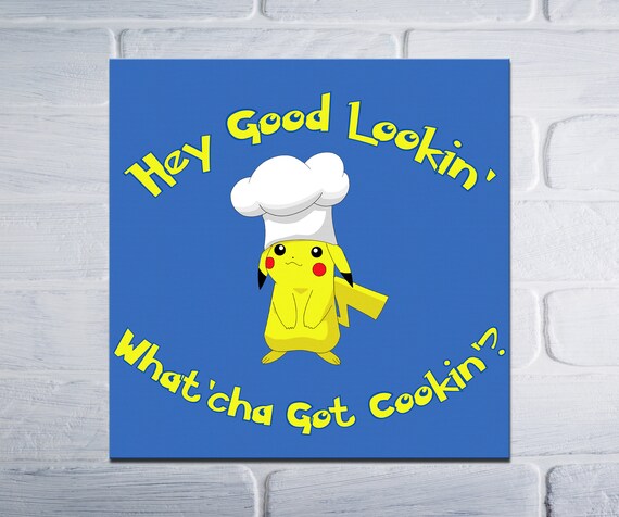 Cooking Pikachu 16 X 16 Canvas Wrap Print - Etsy