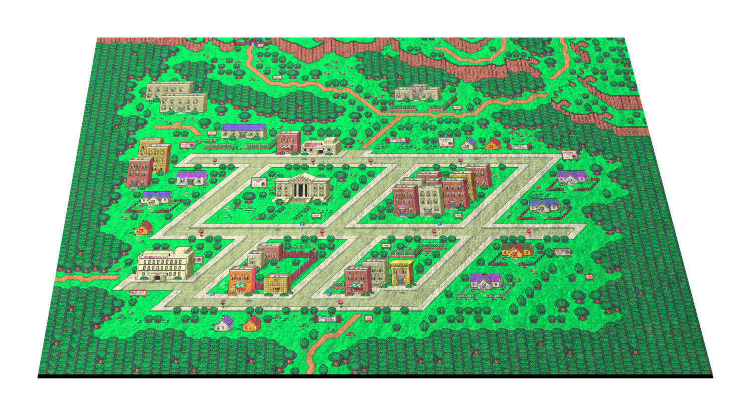 EarthBound Onett Map 24 x 36 Doormat Rug | Etsy