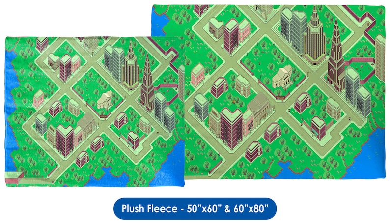 Earthbound Fourside Map Throw Blanket / Tapestry Wall - Etsy