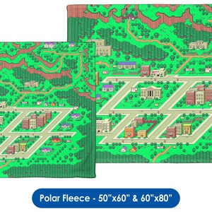 Earthbound, Onett Map - Throw Blanket / Tapestry Wall Hanging - Etsy