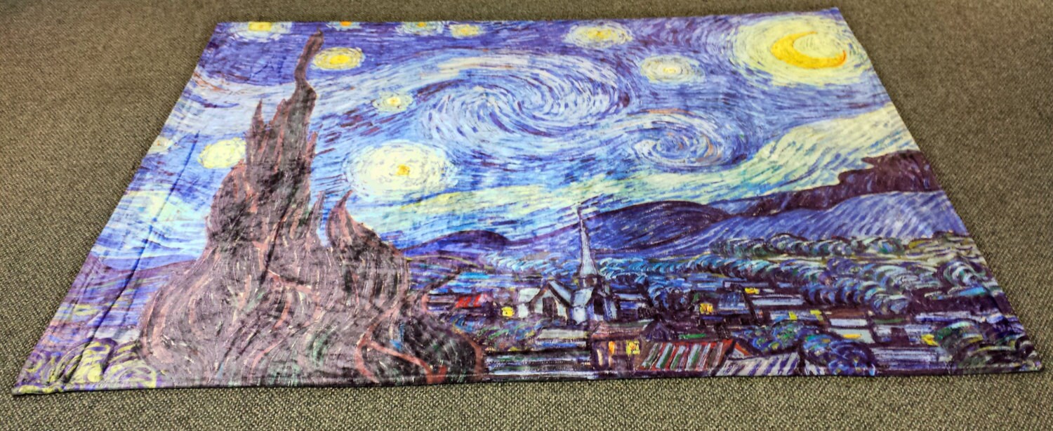 Vincent Van Gogh - Starry Night - Throw Blanket / Tapestry Wall Hanging ...