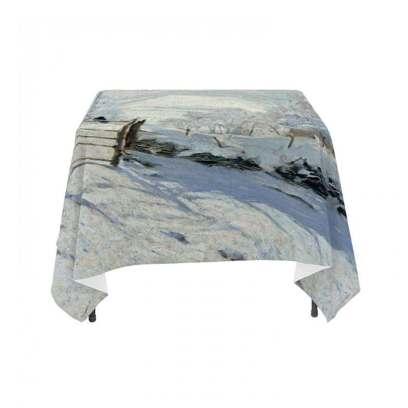 Claude Monet's the Magpie Linen Table Cloth - Etsy