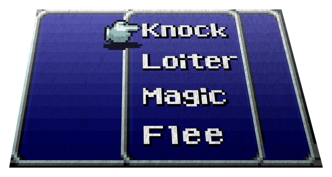 Retro RPG Menu Doormat Welcome Rug | Etsy