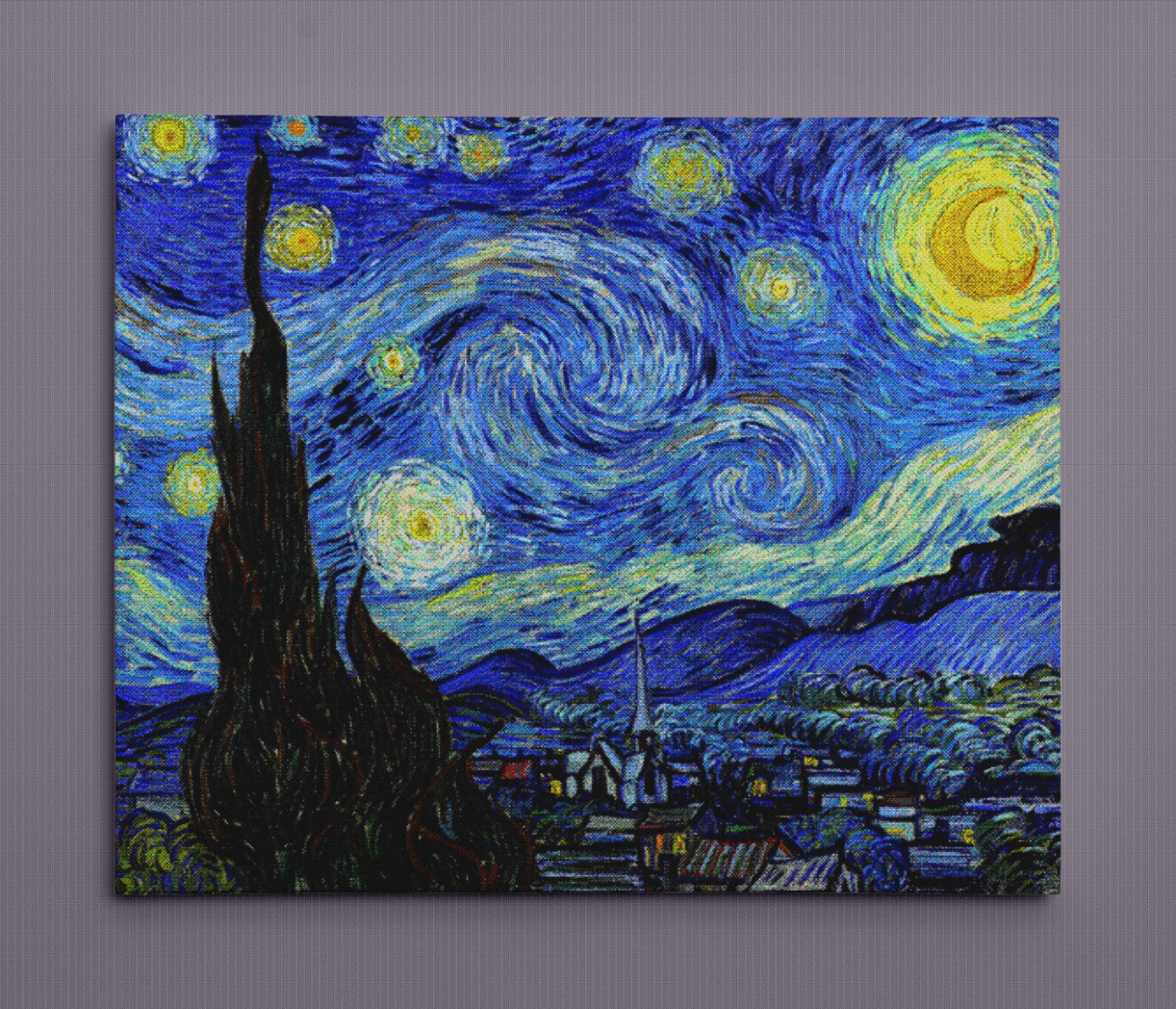 Starry Night for SNES, Pixel Art (16" X 20") - Canvas Wrap Print - Etsy