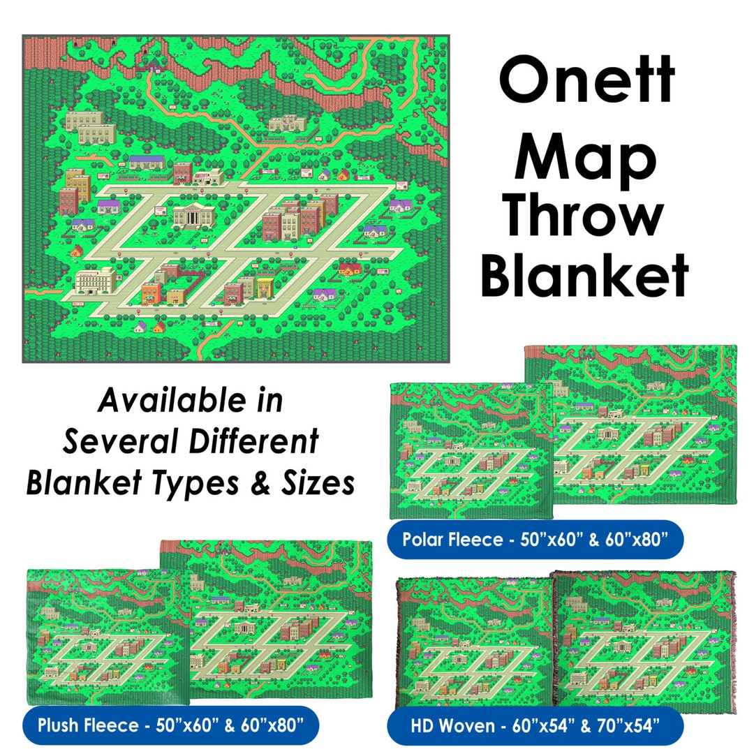 Earthbound, Onett Map - Throw Blanket / Tapestry Wall Hanging - Etsy
