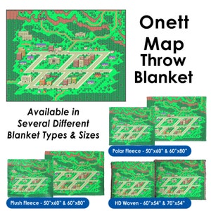 Earthbound, Onett Map - Throw Blanket / Tapestry Wall Hanging - Etsy