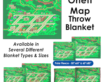 Earthbound Fourside Map Throw Blanket / Tapestry Wall | Etsy