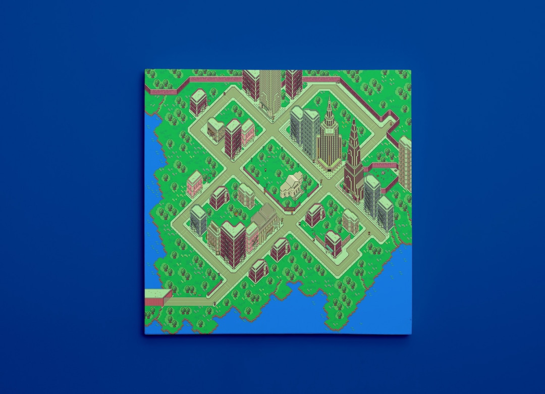 Earthbound, Fourside Map (24" X 24") - Canvas Wrap Print - Etsy
