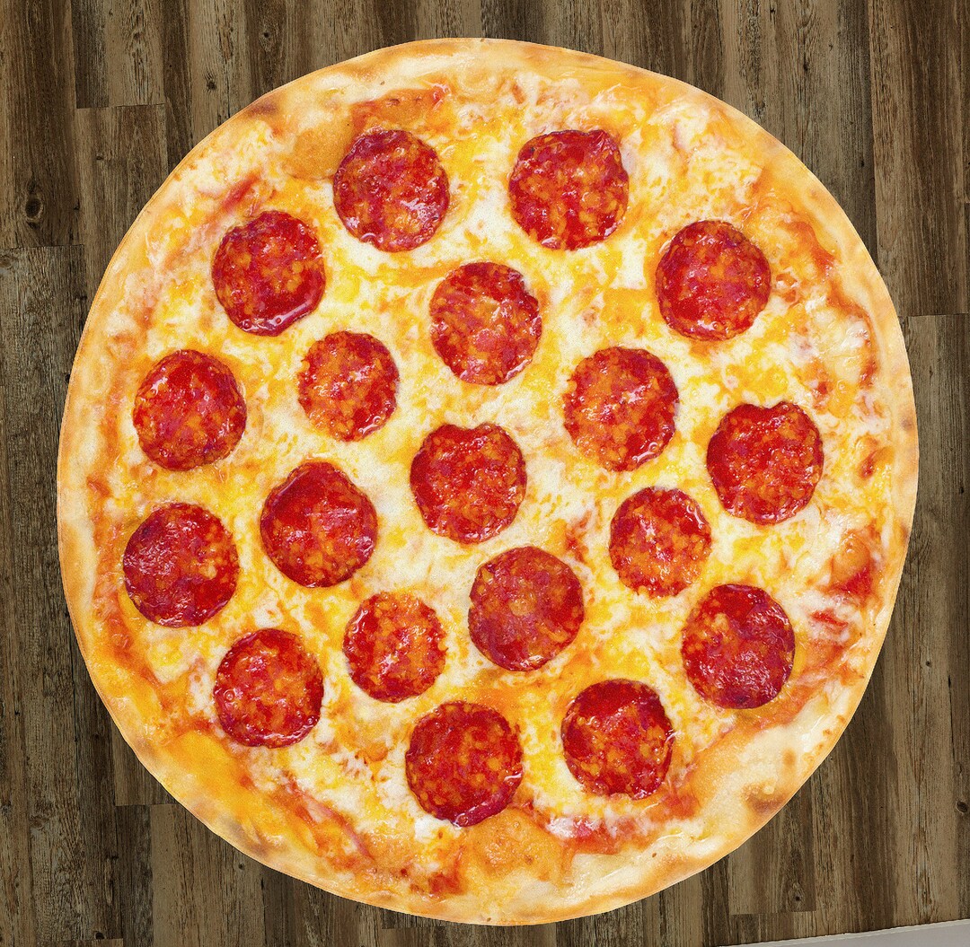 Pepperoni Pizza 60" Round Microfiber Beach Towel -OR- Area Rug - Etsy