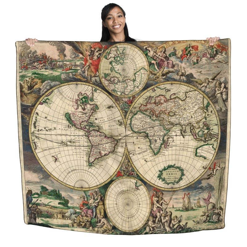 World Map Bedding - Etsy