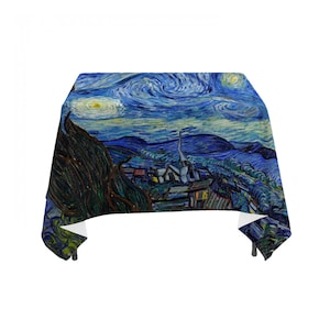 Vincent Van Gogh's "starry Night", Linen Table Cloth - Etsy