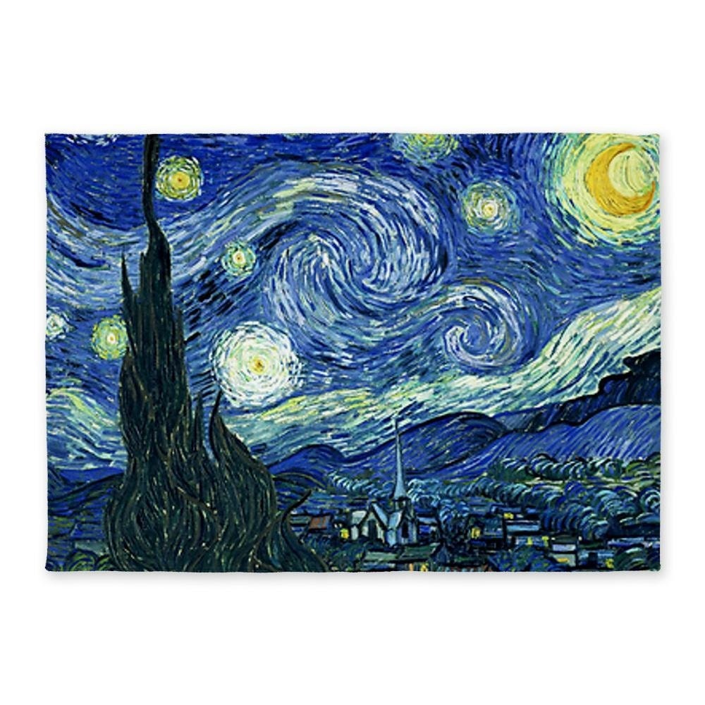 Van Gogh Starry Night 5'x7'area Rug Standard White - Etsy
