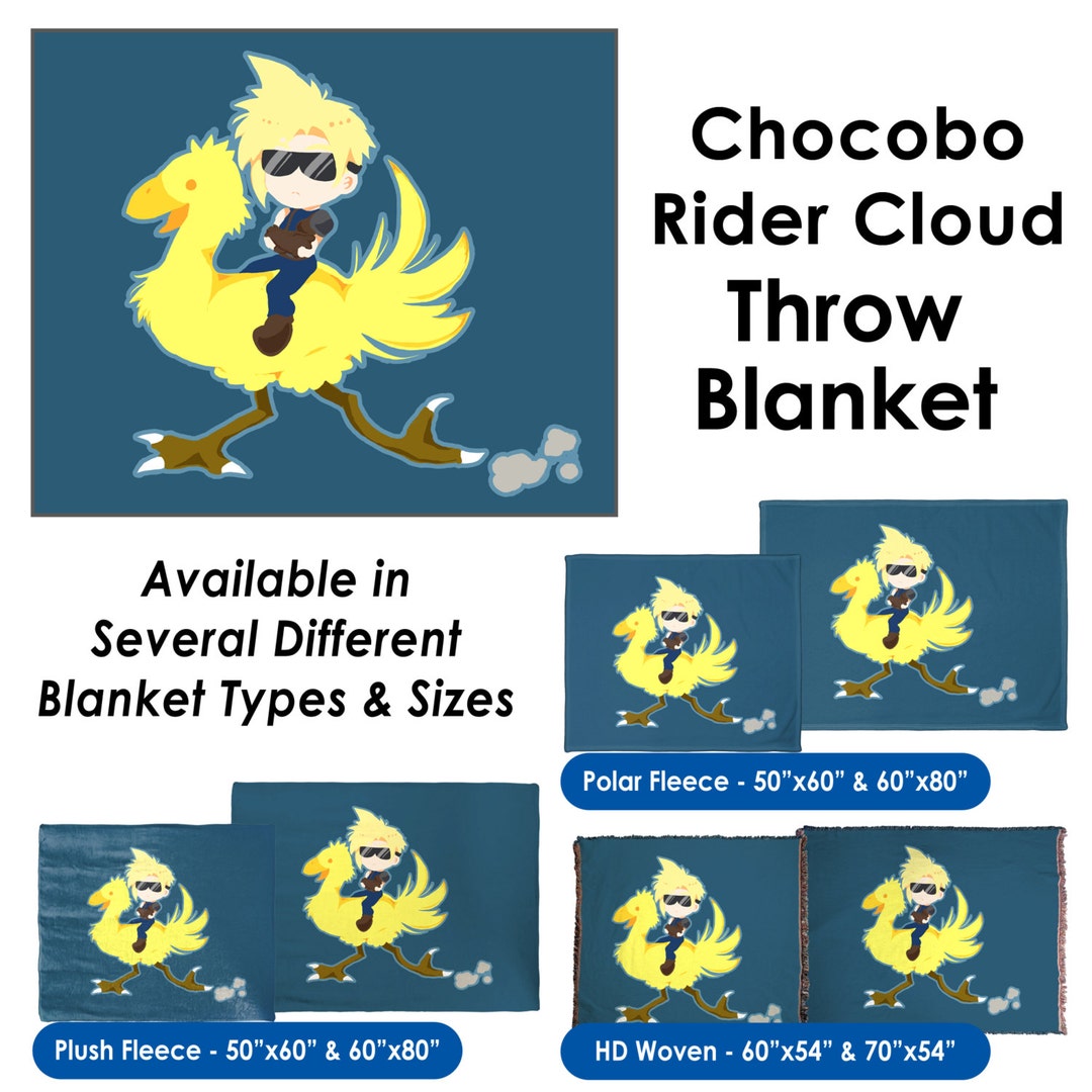 Chocobo Rider Cloud Throw Blanket / Tapestry Wall Hanging - Etsy