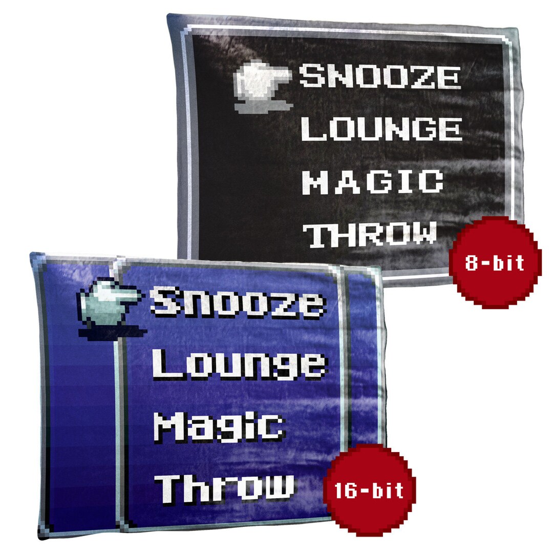 Retro RPG Menu Coral Plush Fleece Throw Blanket / Tapestry Wall Hanging ...