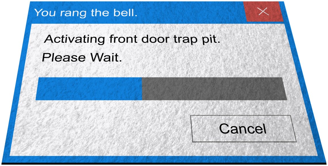 You Rang the Bell Pop up Message 24 X 36 Doormat - Etsy UK