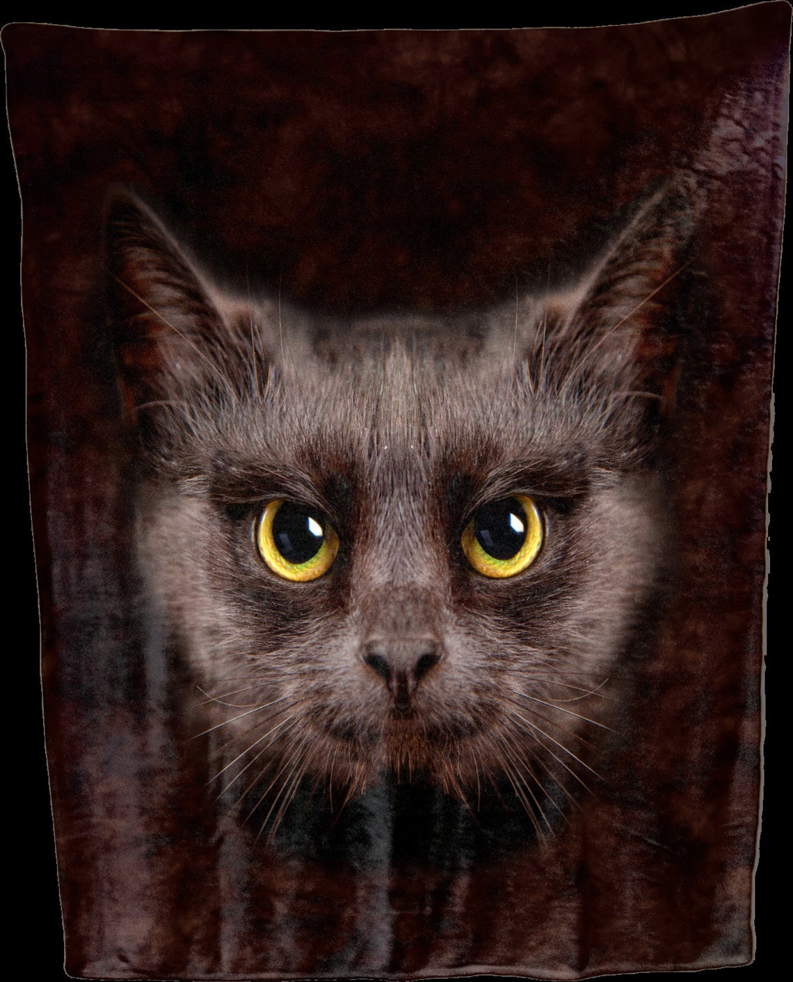 Black Cat Face Throw Blanket / Tapestry Wall Hanging - Etsy