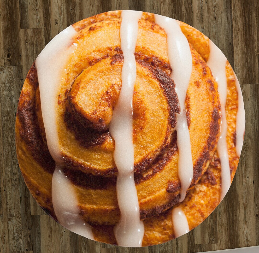 The Perfect Cinnamon Roll 60" Round Microfiber Towel -OR- Area Rug - Etsy