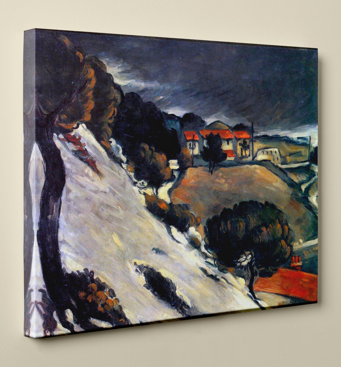 Paul Cézanne's "l'estaque, Melting Snow" (16" X 20") - Canvas Wrap ...