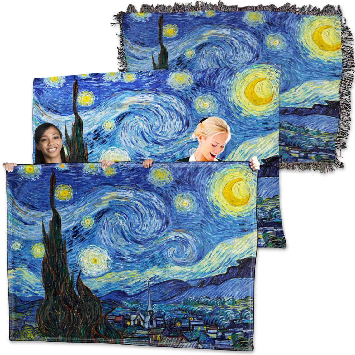 Vincent Van Gogh - Starry Night - Throw Blanket / Tapestry Wall Hanging ...