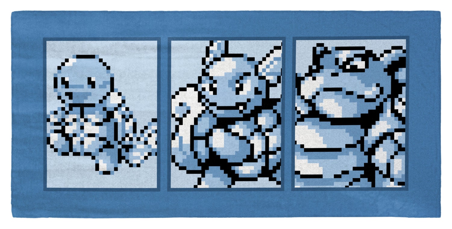 Pokemon Water Type Starter Gen 1 Evolutionary Line 30 | Etsy