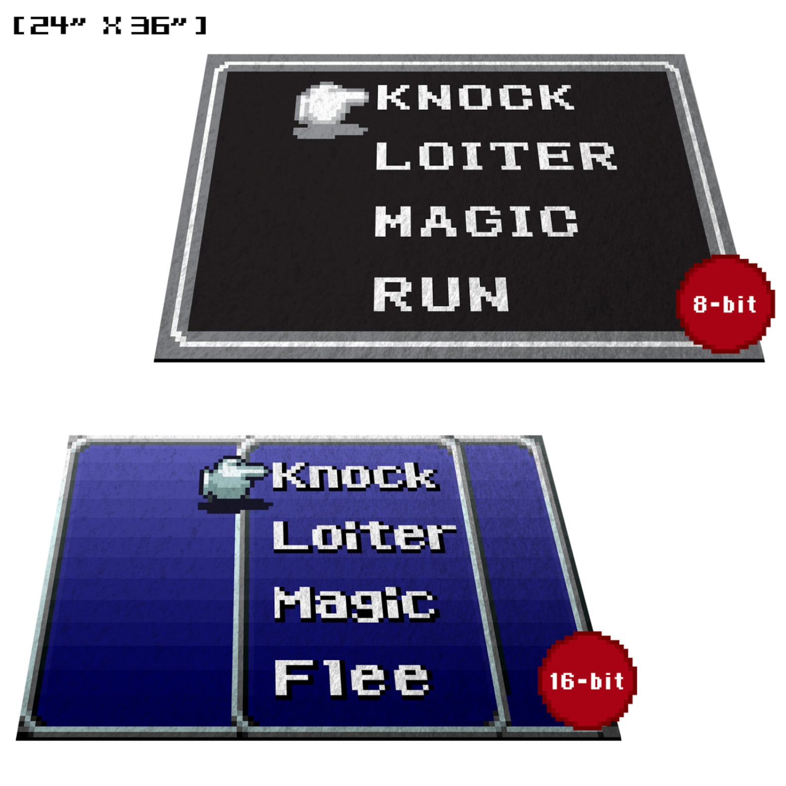 Retro RPG Menu - Doormat Welcome Rug - Etsy