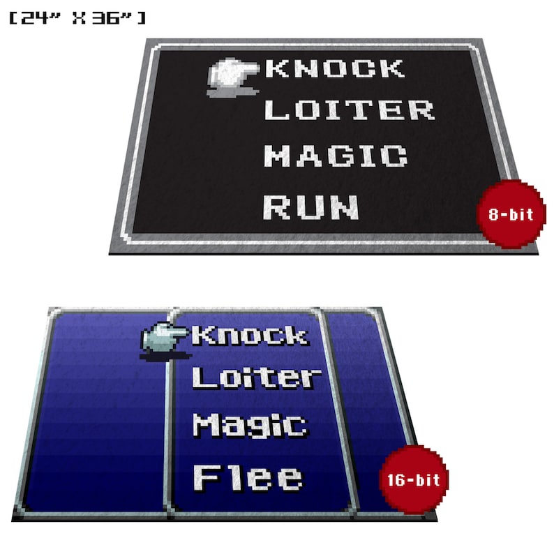 Retro RPG Menu Doormat Welcome Rug | Etsy