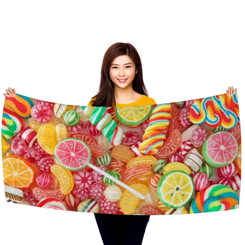 Candy Candy Everywhere 30 X 60 Microfiber Beach - Etsy