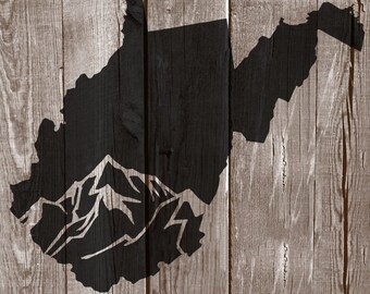 Wv State Outline | Etsy