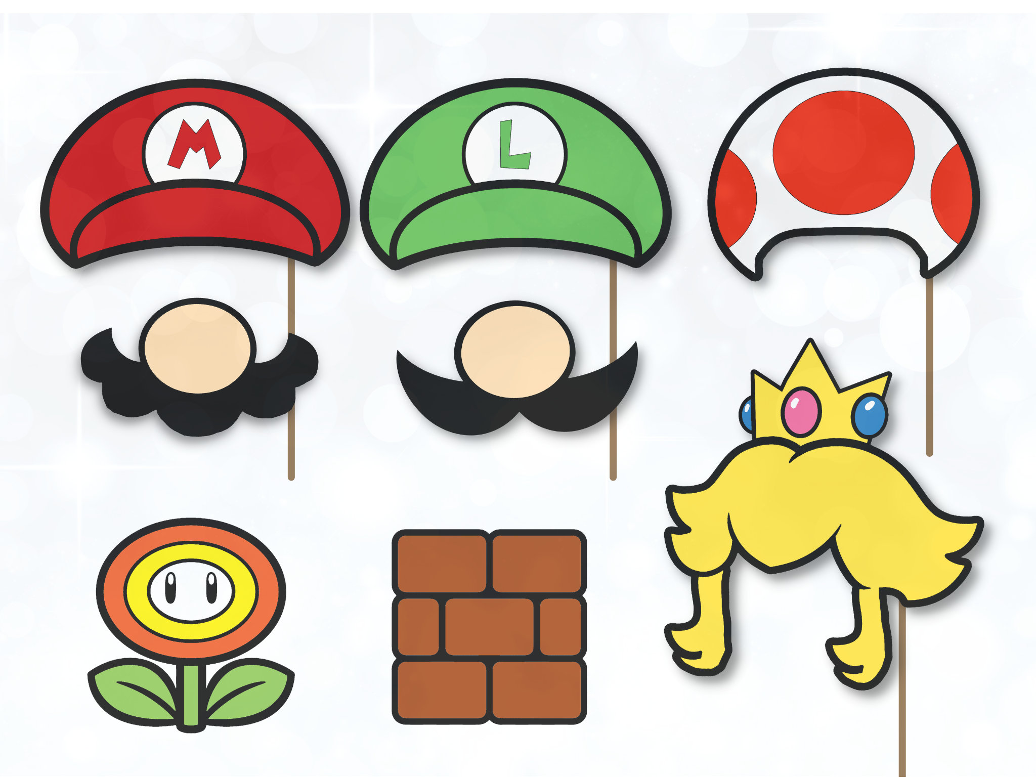 Super Mario Bros. Nintendo Photo Prop PNG SVG Combo | Etsy
