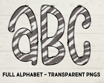 Zebra Print Letters - Etsy