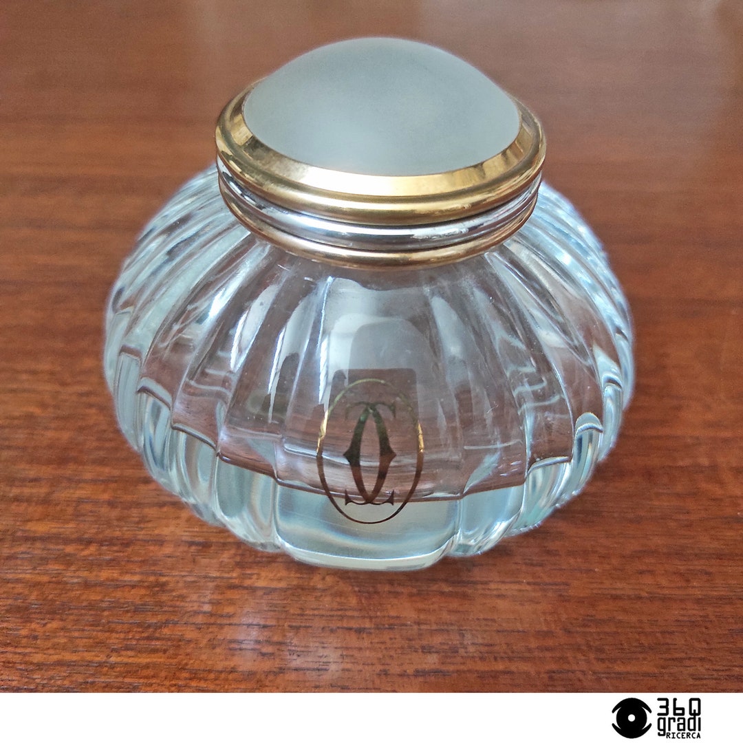 Encrier Must de Cartier en cristal taillé, vintage Made in France 1989 ...