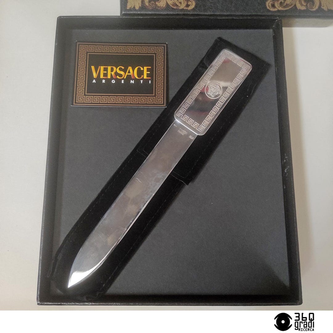 Gianni Versace Argenti, Silver Letter Opener Whit Box Vintage 1990s ...