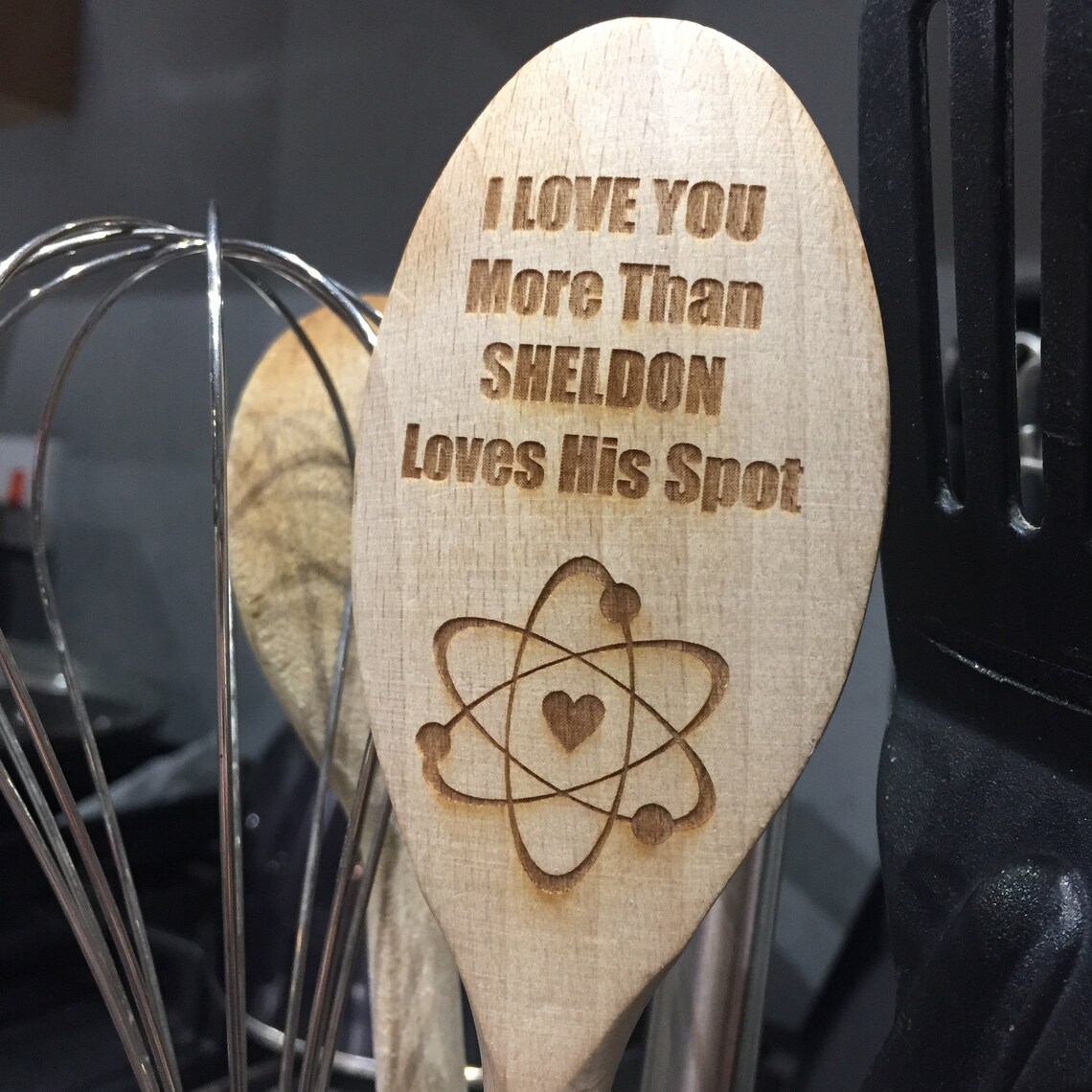 The Big Bang Theory I Love You More Than SHELDON Loves His Spot Wooden ...