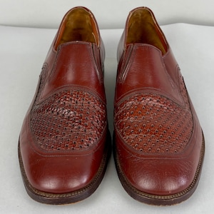 1940s Stepping Out Shoes | Vintage 40s Mahogany Brown Leather Loafers ...