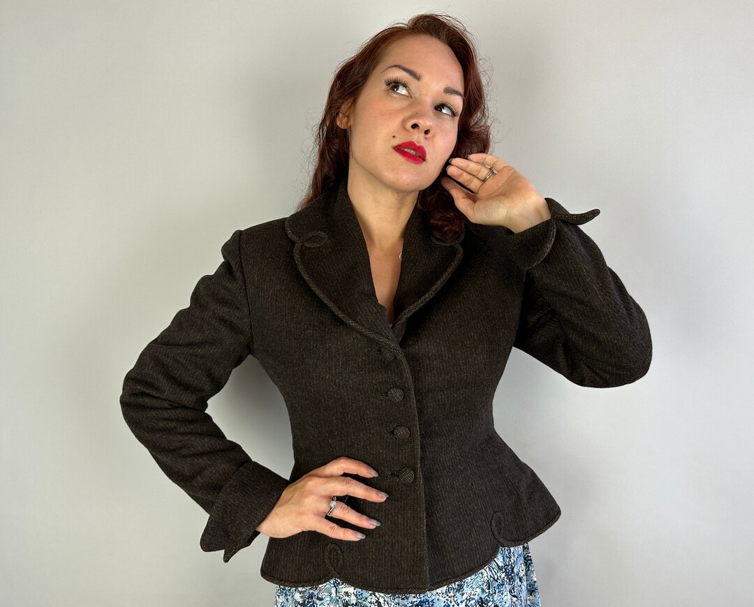 1950s Sassy Scallops and Swirls Blazer | Vintage 50s Menswear Inspired ...
