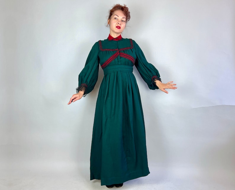 1800s Christmas Carol Dress Antique Vintage Victorian Forest - Etsy