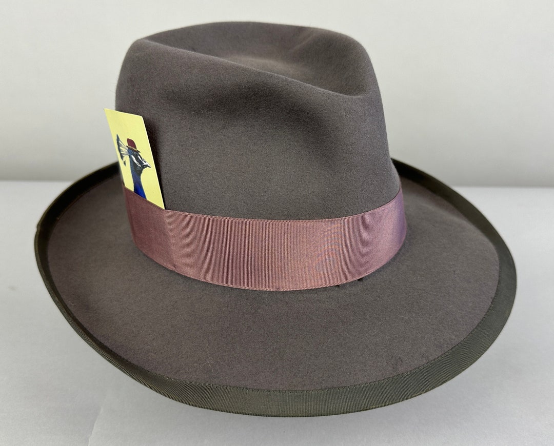 1940s Silver Fox Fedora Vintage 40s Dove Grey Beaver Felt Hat With ...