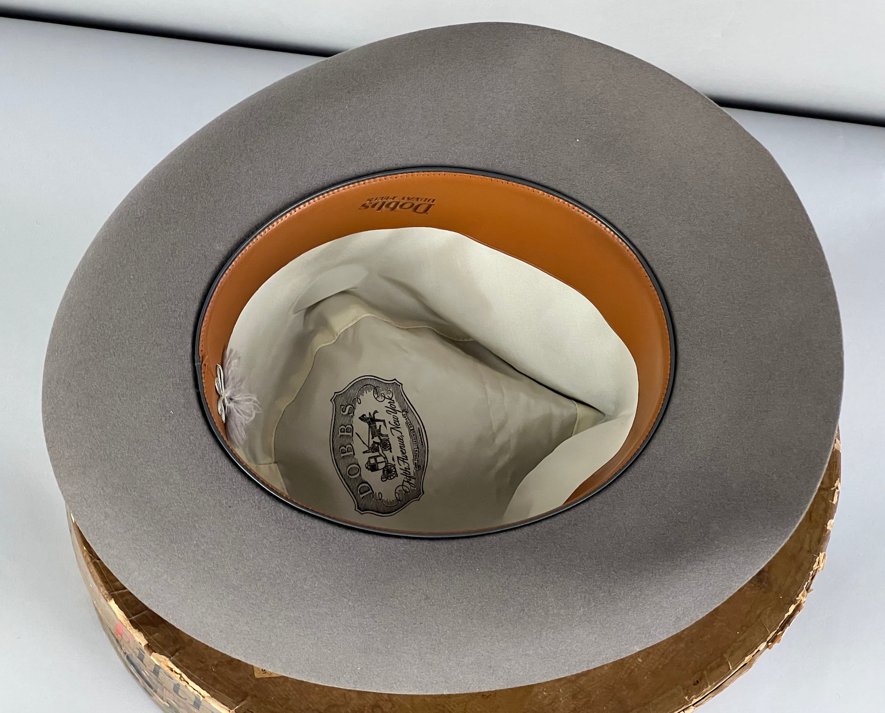 1930s Dove Grey Dobbs Fedora | Vintage 30s Gray Fur Felt Hat with Black ...