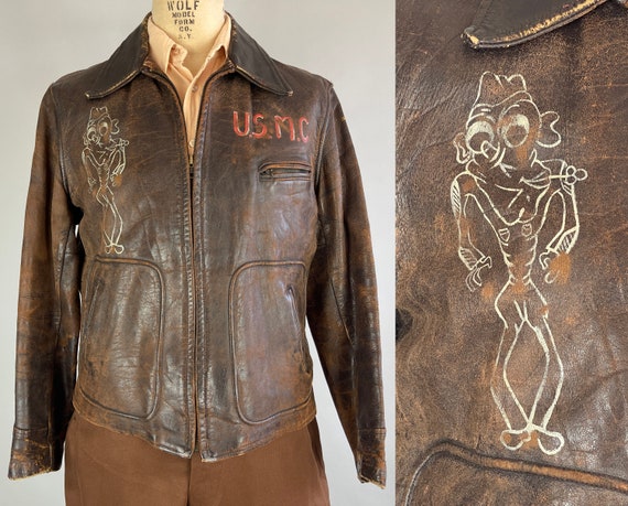 1940s USMC Locked Jaws Jacket | Vintage 40s Hickory B… - Gem