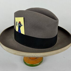 1940s Paragon of Style Fedora | Vintage 40s Dove Grey Hard Brim Beaver ...