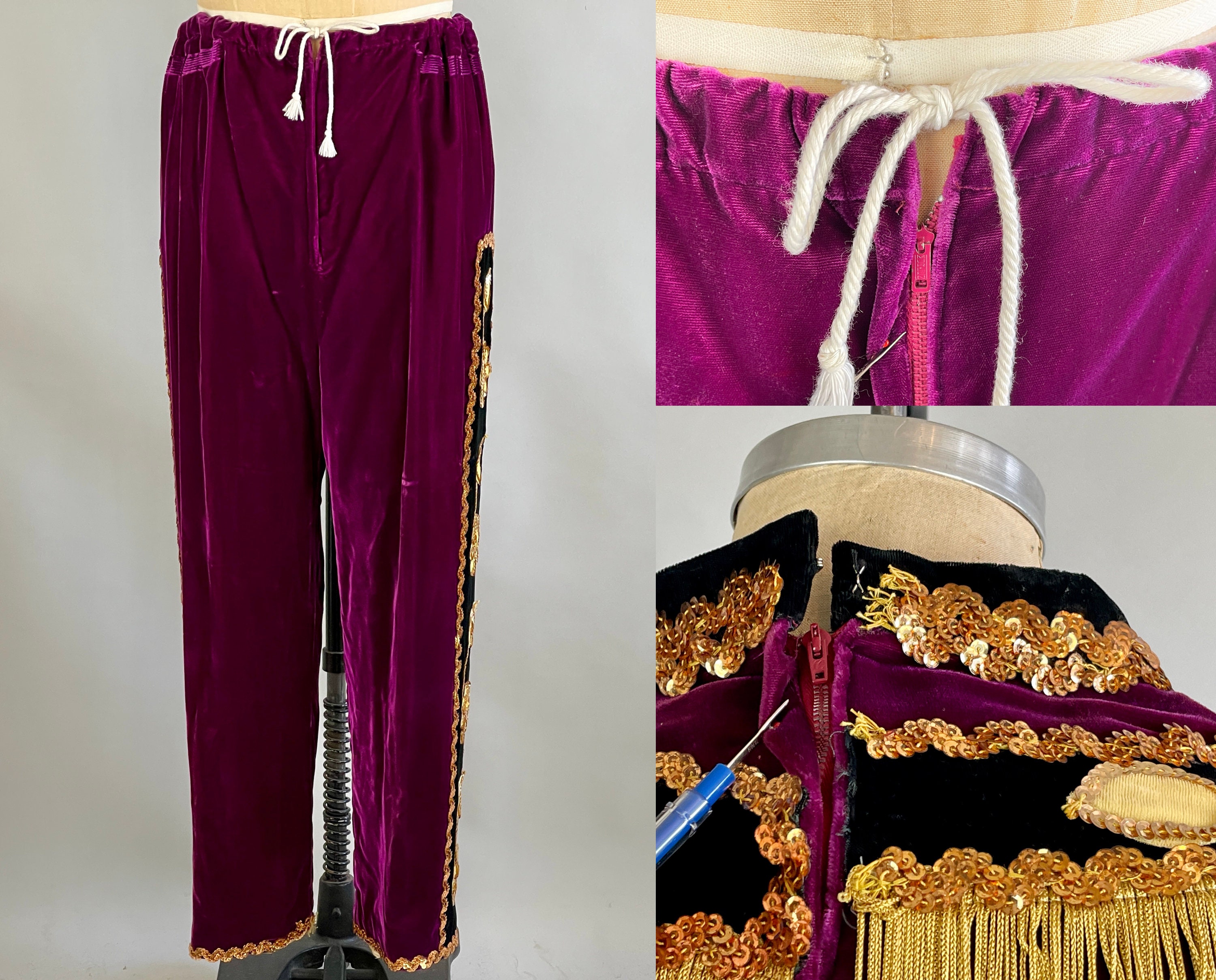 1950s Odd Fellows Ritual Garb | Vintage 50s Purple Gold and Black Rayon ...
