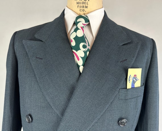 1940s Floral Island Fantasy Necktie | Vintage 40s Dee… - Gem