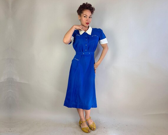 1940s Sweetest Waitress in Town Dress | 40s Vintage T… - Gem