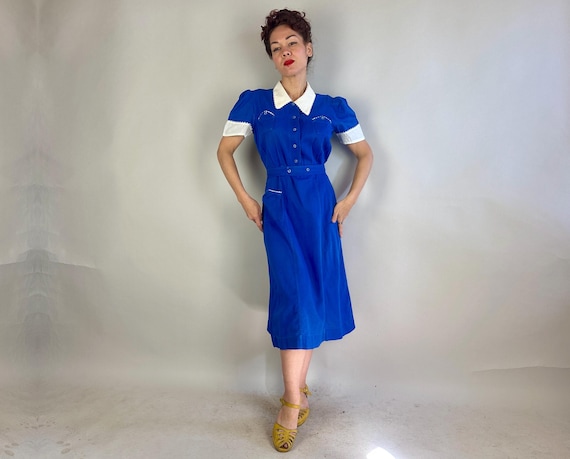 1940s Sweetest Waitress in Town Dress | 40s Vintage T… - Gem