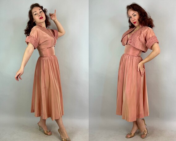 1950s Pretty in Pink Dress Ensemble | Vintage 50s Iri… - Gem