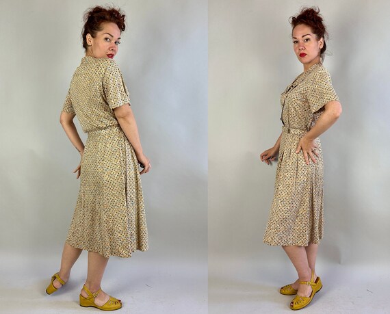 1950s Magic Eye Dress | Vintage 50s Painterly Abstrac… - Gem