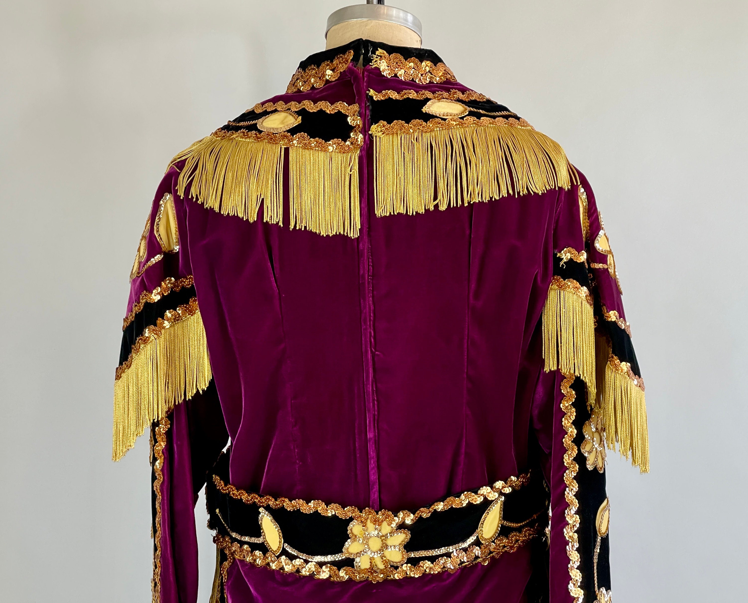 1950s Odd Fellows Ritual Garb | Vintage 50s Purple Gold and Black Rayon ...