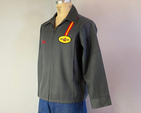 1960s Motor Mel Jacket | Vintage 60s Pewter Grey Dura… - Gem