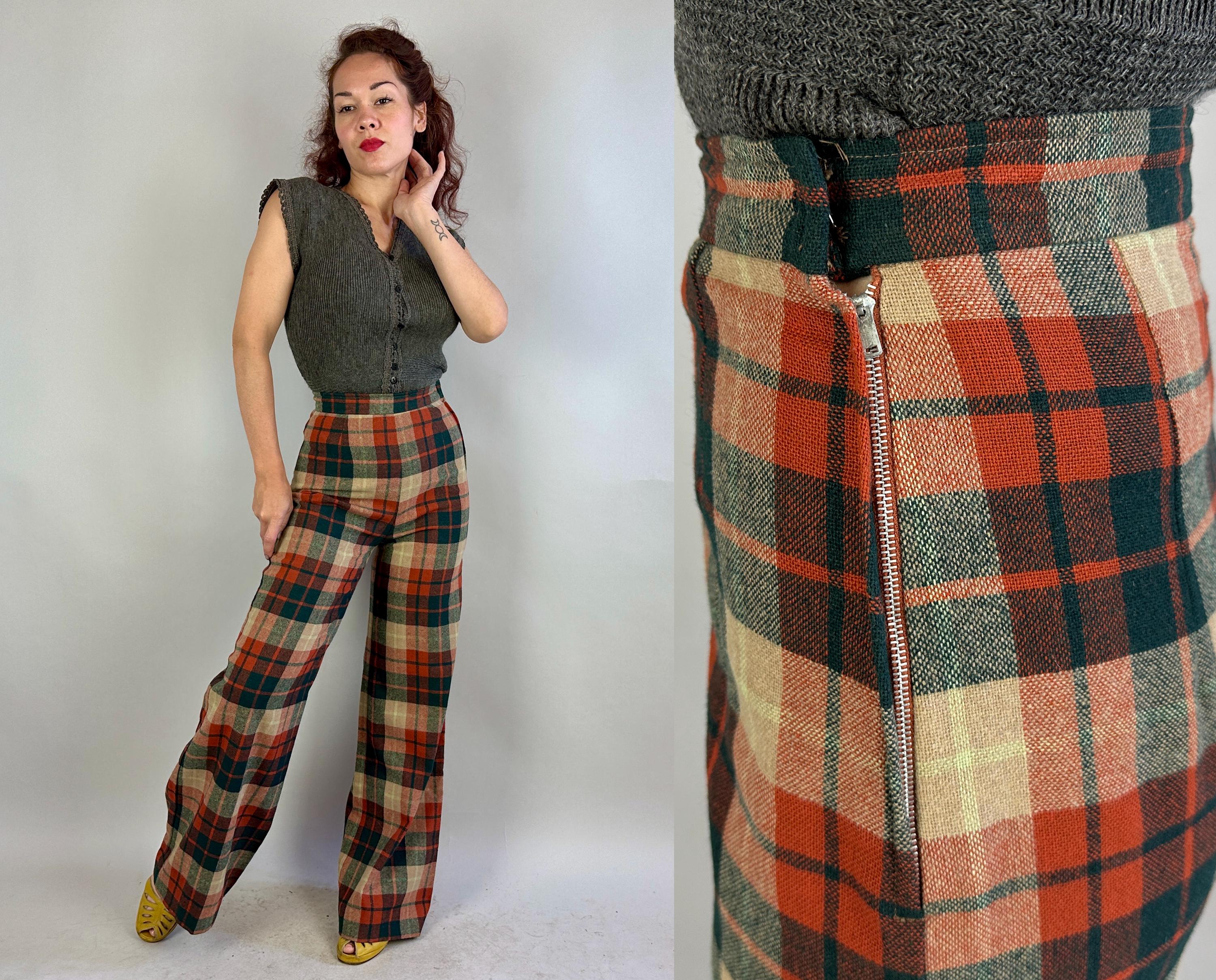 Vintage 40s Wide Leg Wool Pants - Etsy Vintage 40s Wide Leg Wool Pants - Etsy