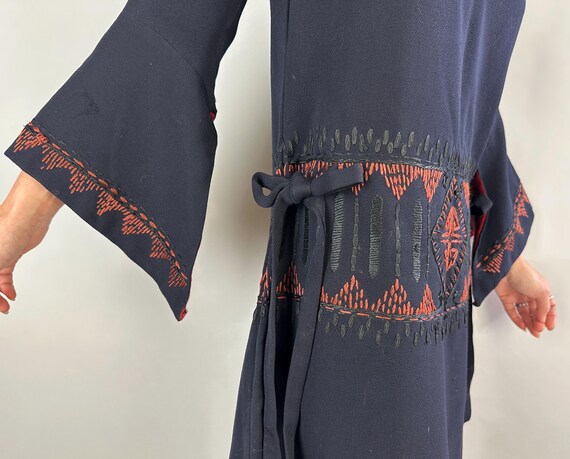 1920s Visceral Vamp Frock | Vintage 20s Black Wool Dr… - Gem